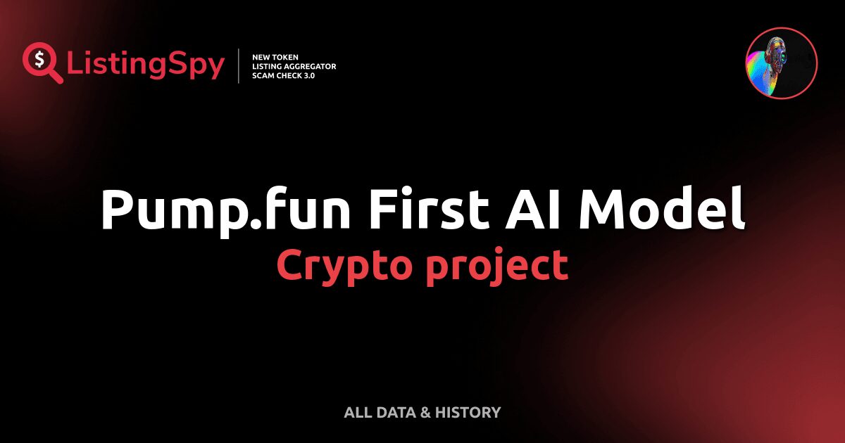 Pump.fun First AI Model crypto project: MELOSI token listings, events, analysis | ListingSpy