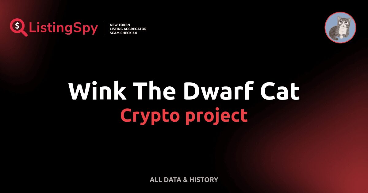 Wink The Dwarf Cat crypto project: Wink token listings, events ...