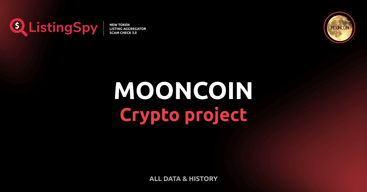 MOONCOIN crypto project: ???? token listings, events, analysis | ListingSpy