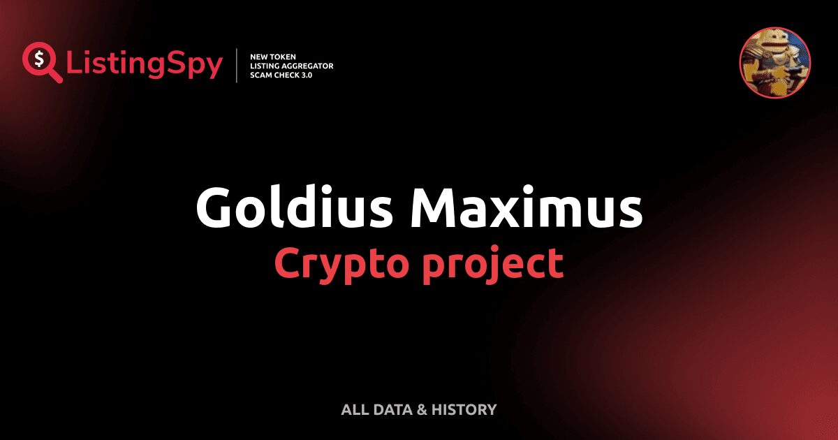 Goldius Maximus crypto project: GOLDIUS token listings, events ...