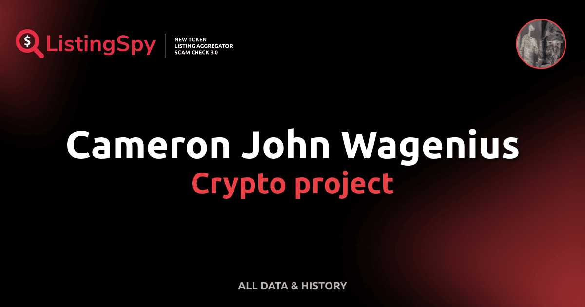 Cameron John Wagenius crypto project: CJW token listings, events ...