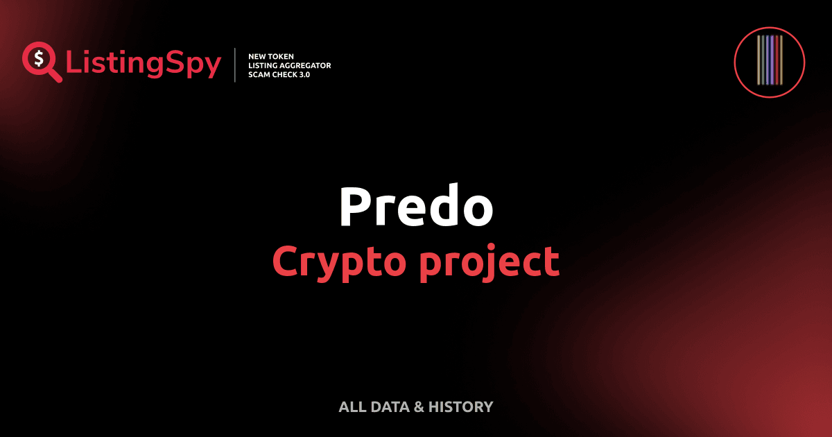 Predo crypto project: PREDO token listings, events, analysis | ListingSpy
