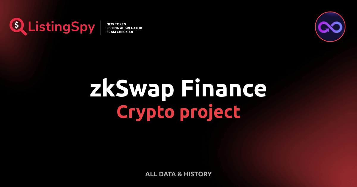 zkSwap Finance crypto project: ZF token listings, events, analysis | ListingSpy
