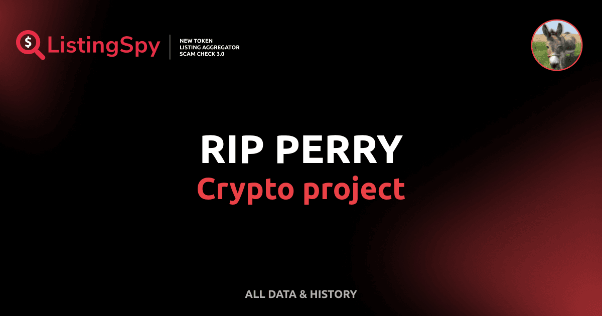 RIP PERRY crypto project: PERRY token listings, events, analysis ...