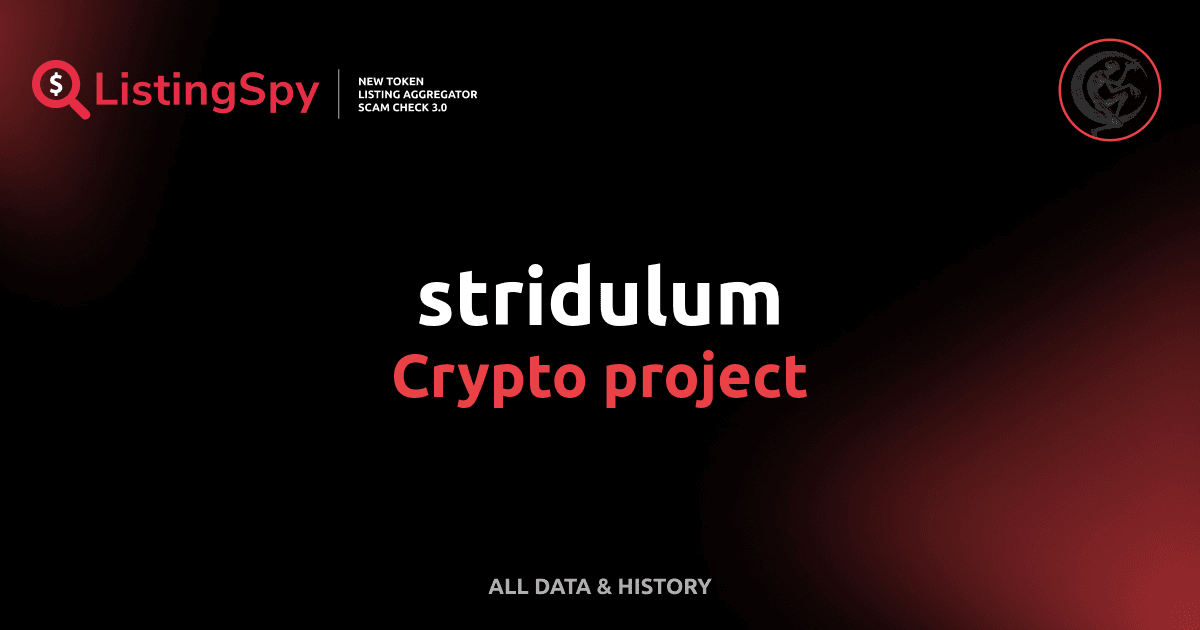 stridulum crypto project: MS408 token listings, events, analysis ...