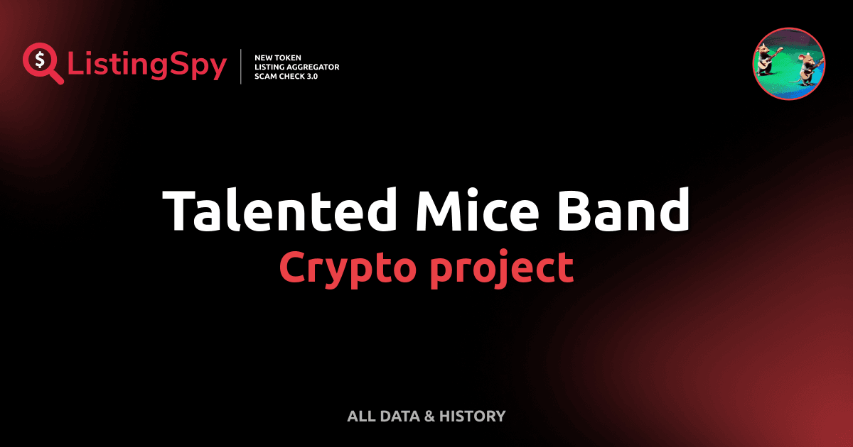 Talented Mice Band crypto project: Miceband token listings, events ...