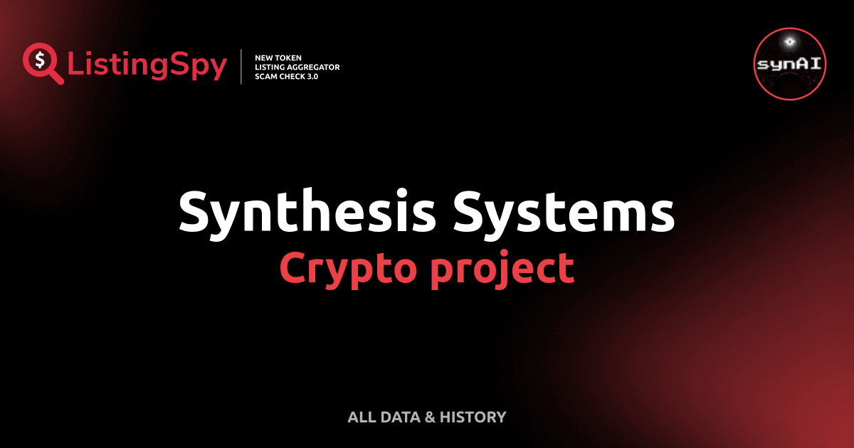 Synthesis Systems crypto project: synAI token listings, events ...