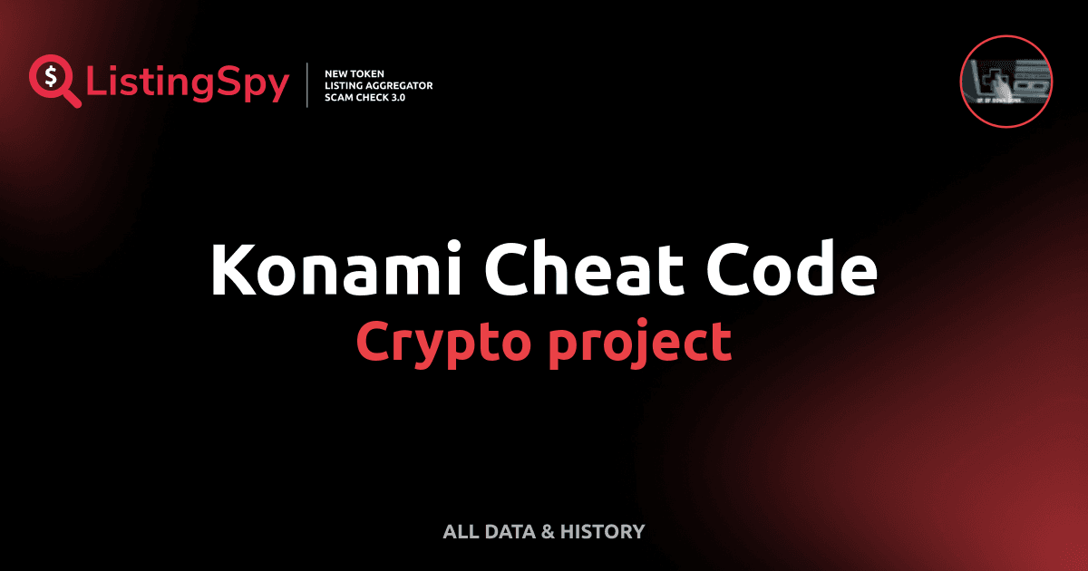 Konami Cheat Code crypto project: UPDN token listings, events, analysis | ListingSpy