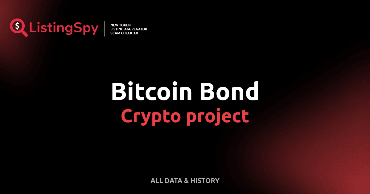 Bitcoin Bond crypto project: BB token listings, events, analysis ...