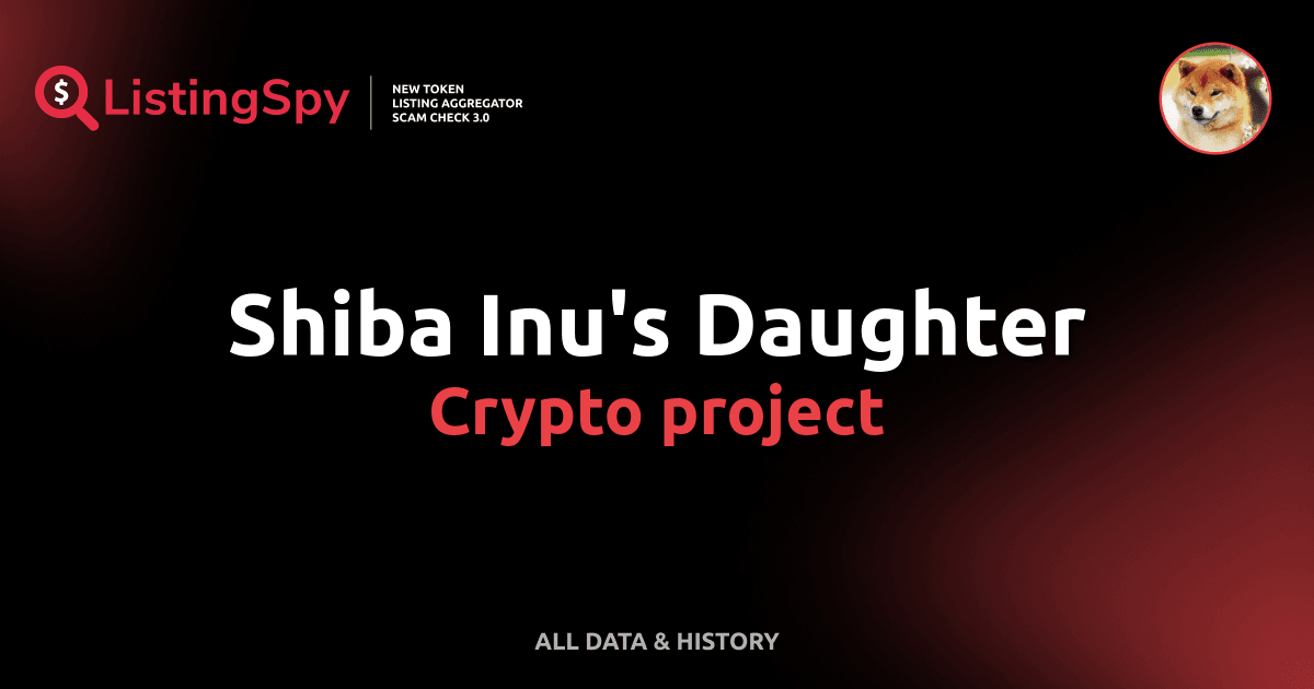 Shiba Inu's Daughter crypto project: VICKY token listings, events, analysis | ListingSpy