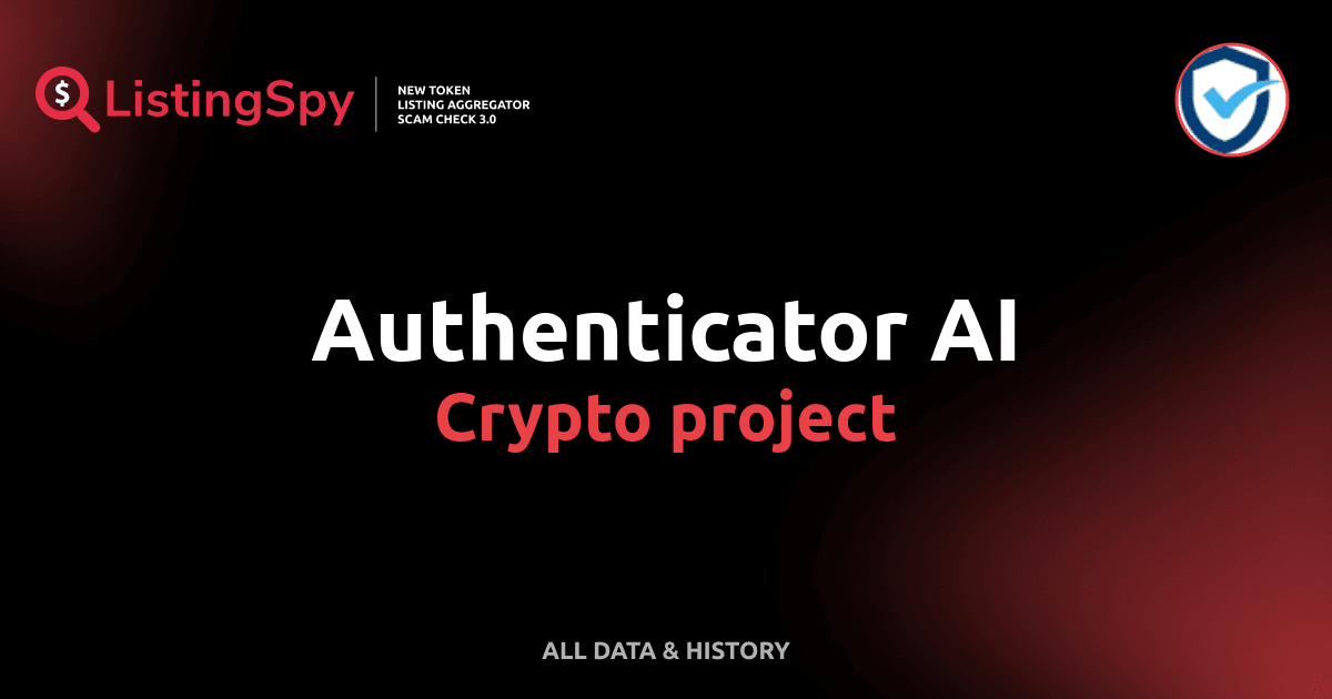 Authenticator AI crypto project: AUTHAI token listings, events ...