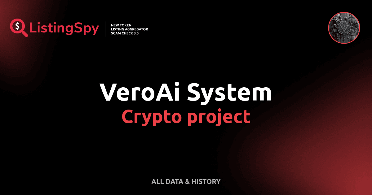VeroAi System crypto project: VAS token listings, events, analysis | ListingSpy