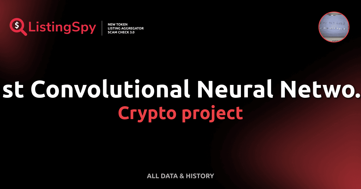 1st Convolutional Neural Netwo Crypto Project Lenet Token Listings