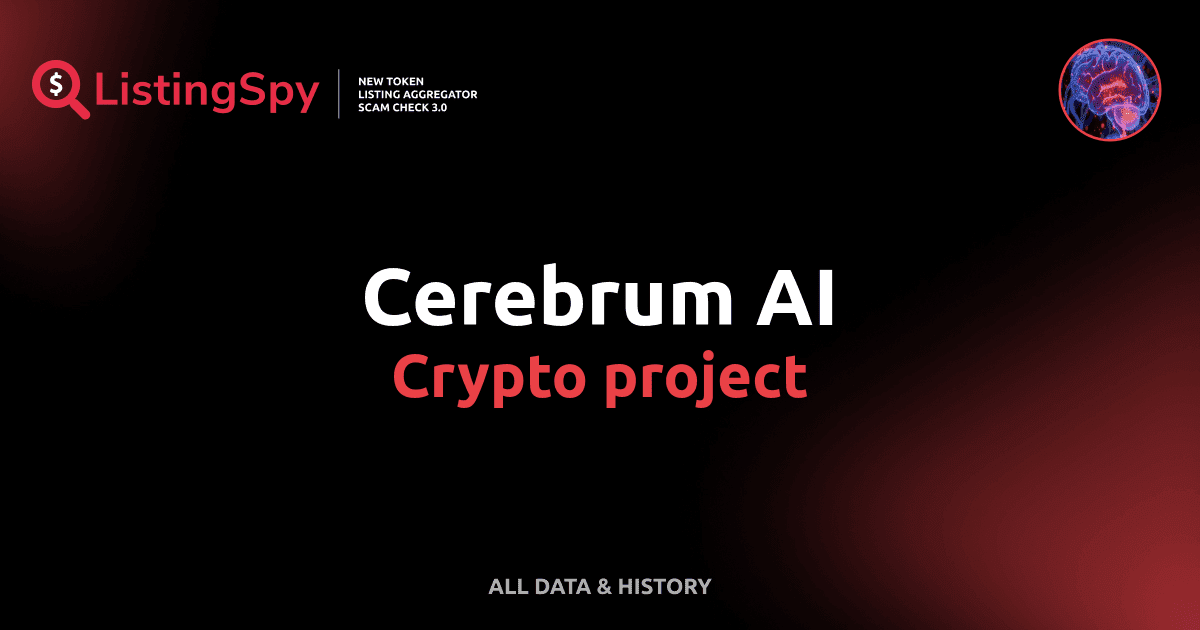 Cerebrum AI crypto project: Brum token listings, events, analysis | ListingSpy