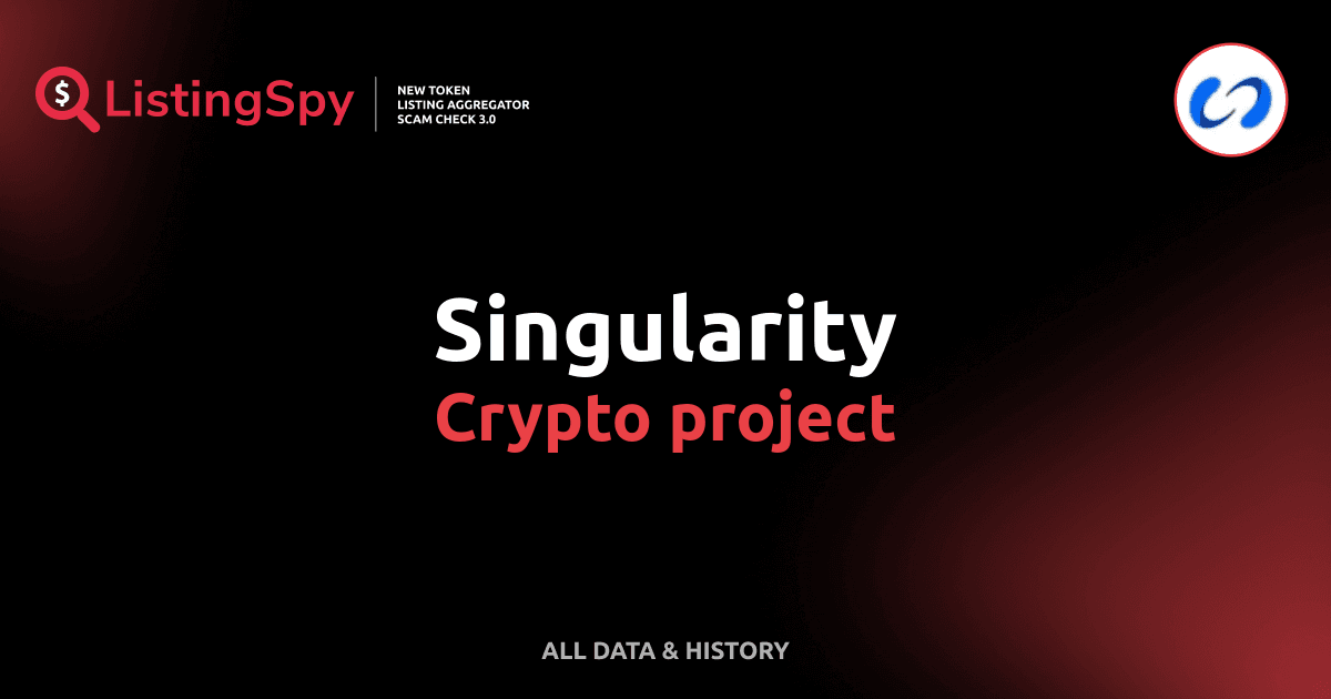 Singularity crypto project: SYNG token listings, events, analysis | ListingSpy