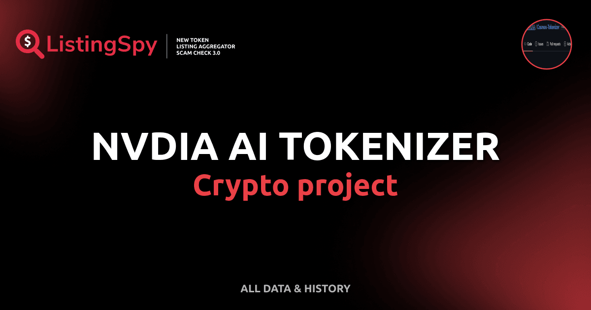 NVDIA AI TOKENIZER crypto project: COSMOS token listings, events, analysis | ListingSpy