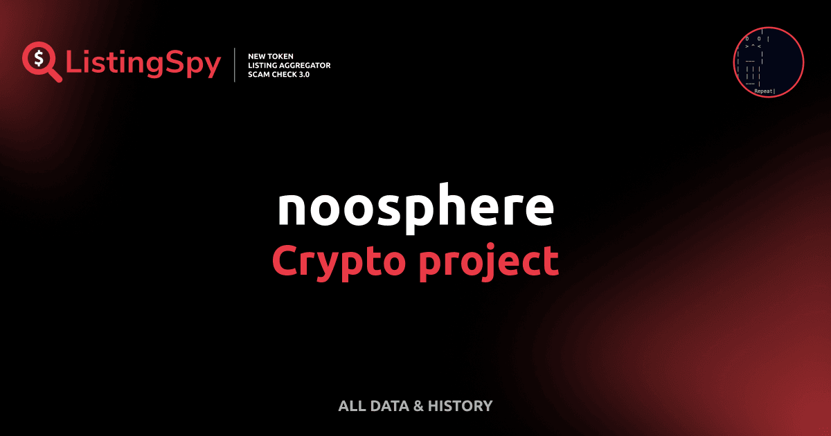 noosphere crypto project: noosphere token listings, events, analysis | ListingSpy
