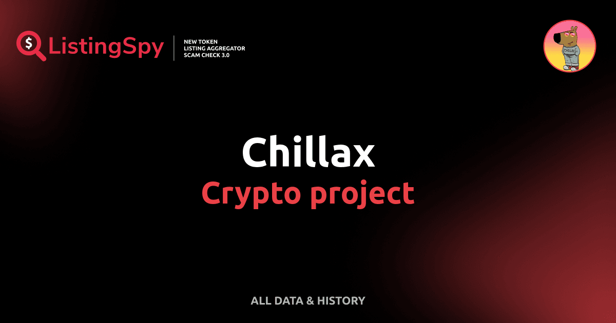 Chillax crypto project: CHILLAX token listings, events, analysis ...
