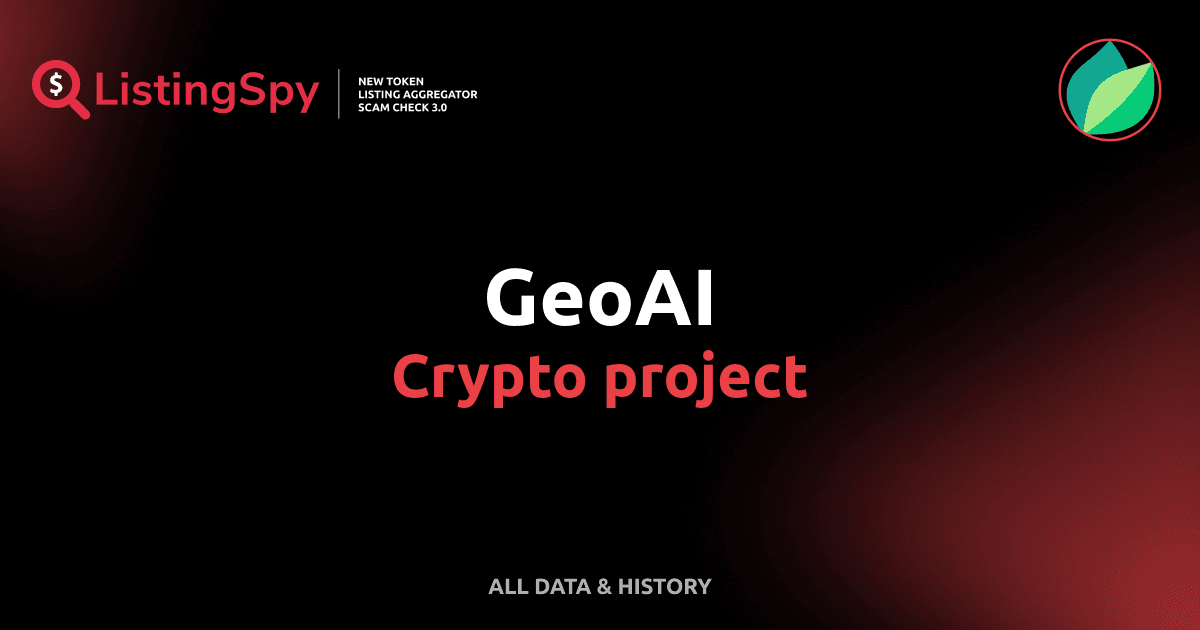 GeoAI crypto project: GEO token listings, events, analysis | ListingSpy