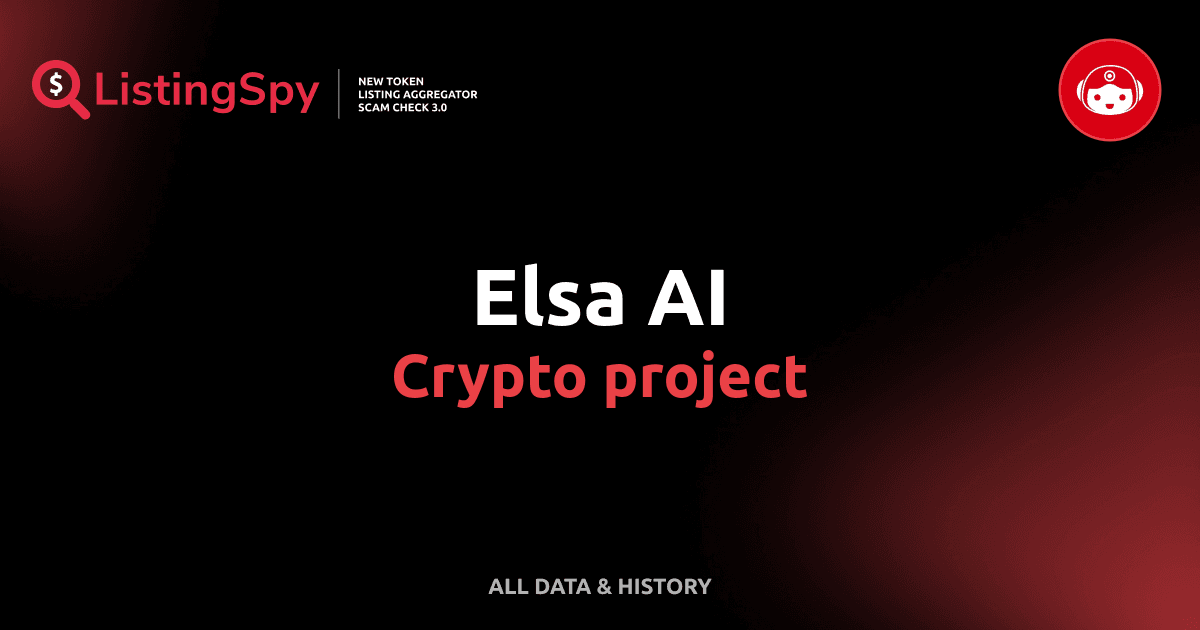 Elsa AI crypto project: ELSA token listings, events, analysis | ListingSpy
