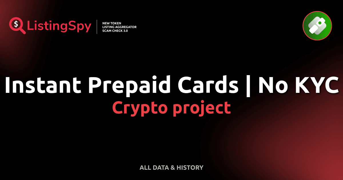 Instant Prepaid Cards | No KYC crypto project: SWIPE token listings, events, analysis | ListingSpy