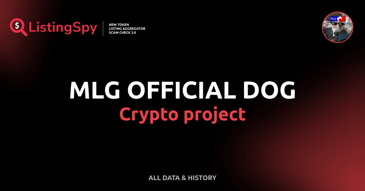 MLG OFFICIAL DOG crypto project: BOOMBOOM token listings, events ...