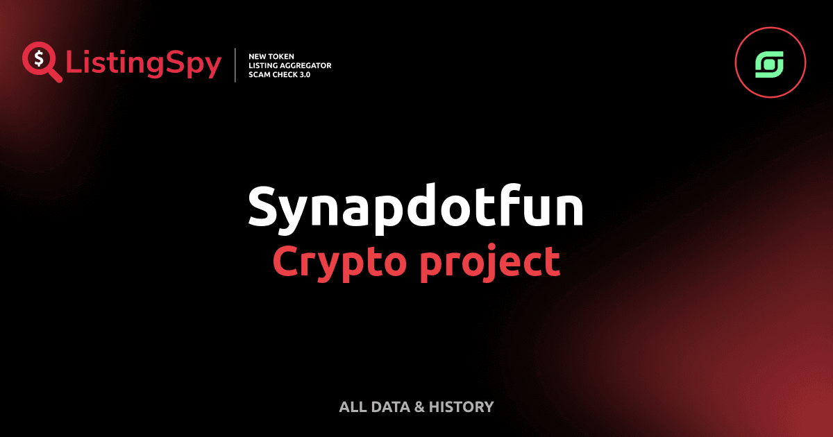 Synapdotfun crypto project: SYNAP token listings, events, analysis | ListingSpy