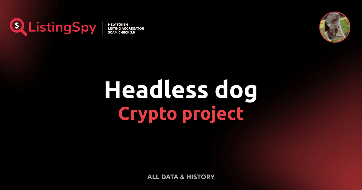 Headless dog crypto project: Doghead token listings, events, analysis ...