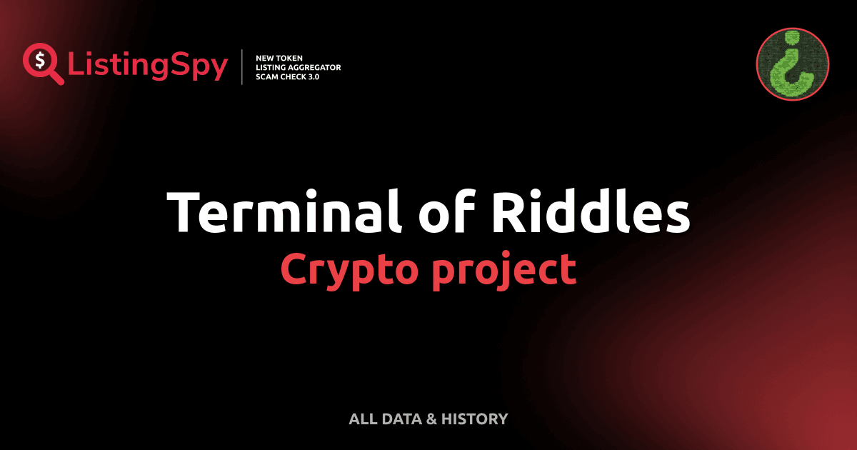 Terminal of Riddles crypto project: SOLVE token listings, events ...
