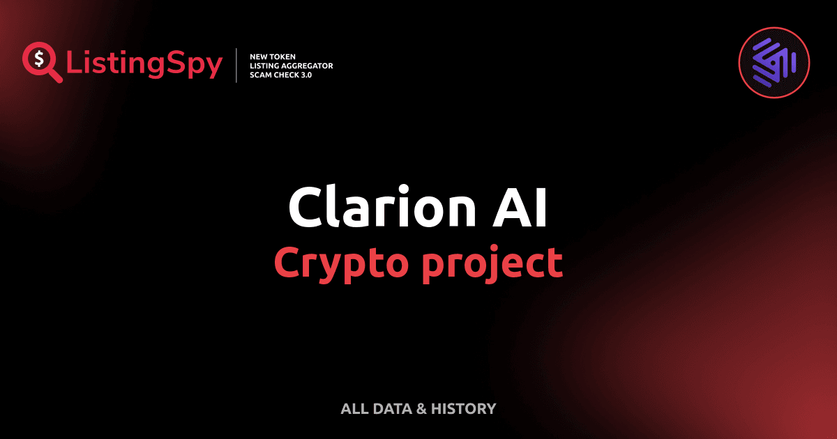 Clarion AI crypto project: CLARION token listings, events, analysis ...