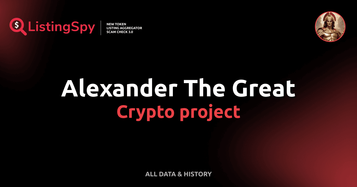 Alexander The Great crypto project: ALEXANDER token listings, events ...
