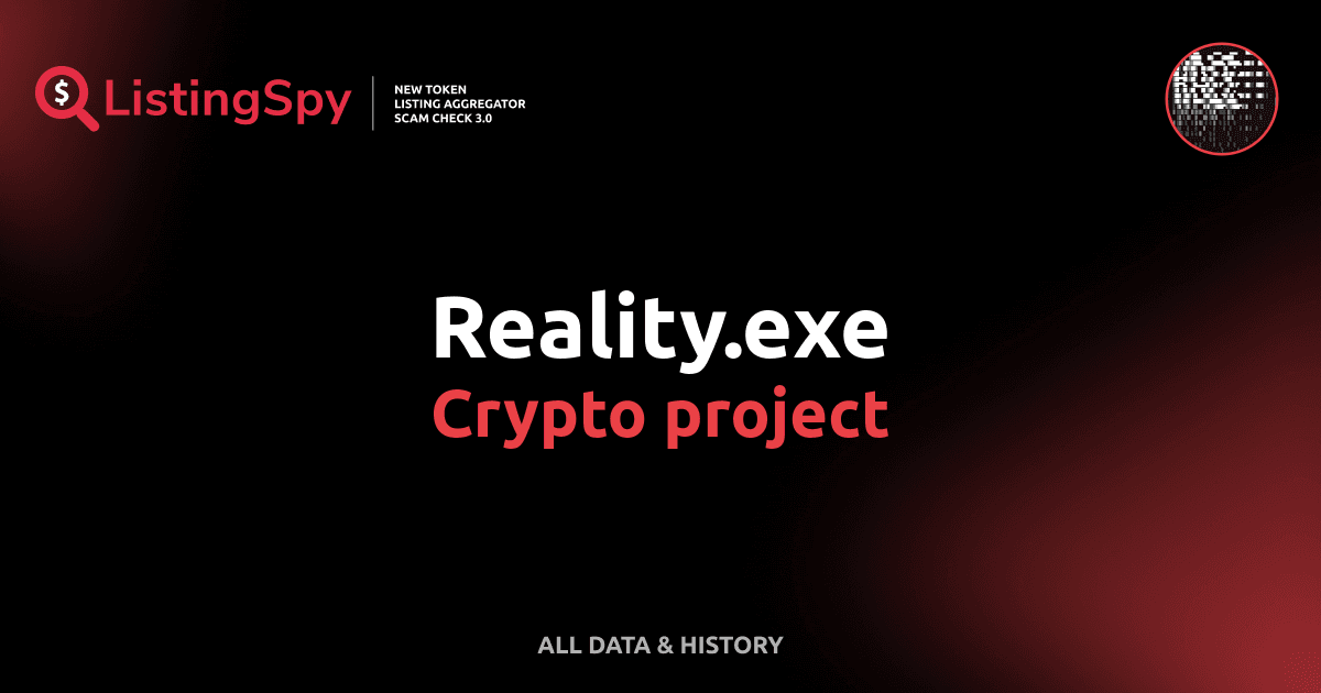 Reality.exe crypto project: RabbitHole token listings, events, analysis | ListingSpy