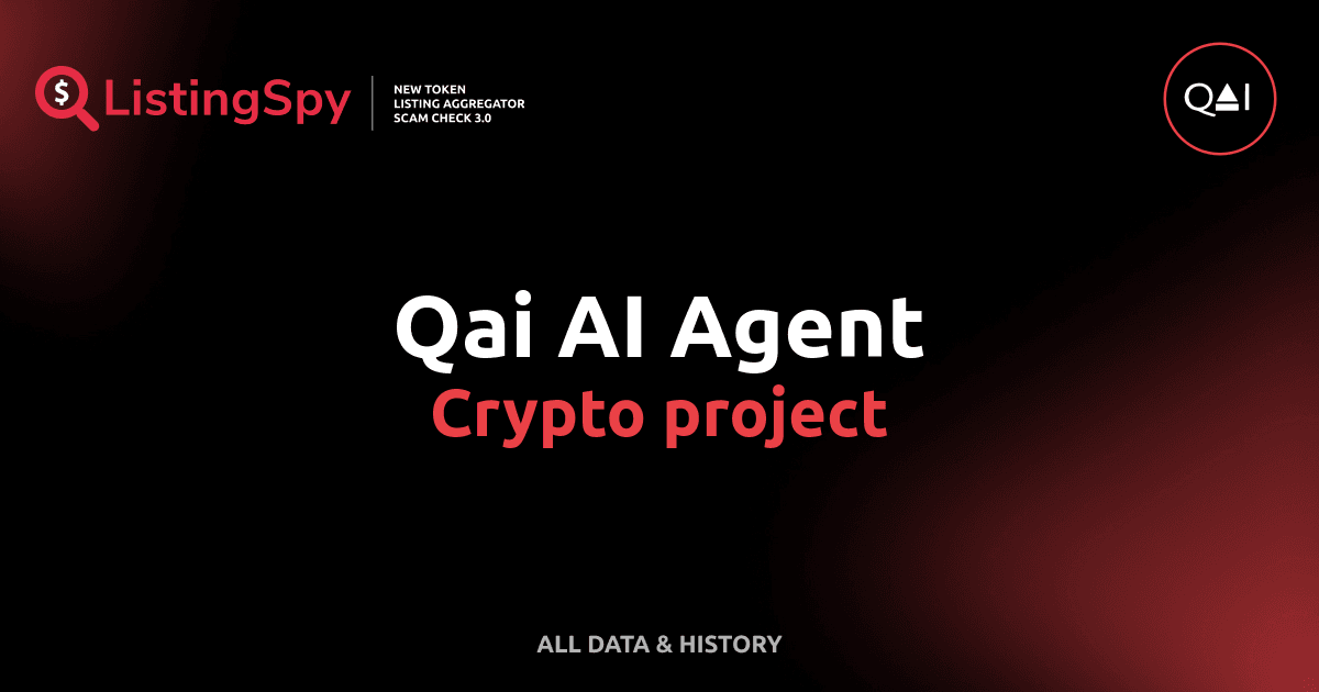 Qai AI Agent crypto project: QAI token listings, events, analysis | ListingSpy