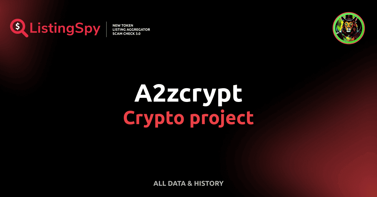 A2zcrypt crypto project: A2Z token listings, events, analysis | ListingSpy