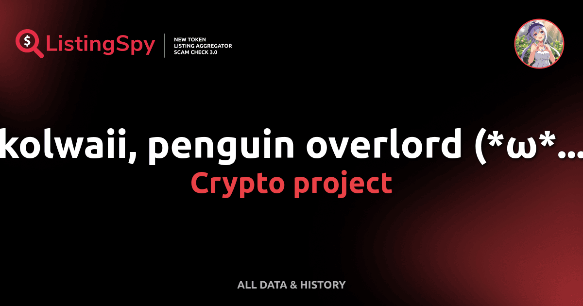 kolwaii, penguin overlord (*ω*... crypto project: kolwaii token ...