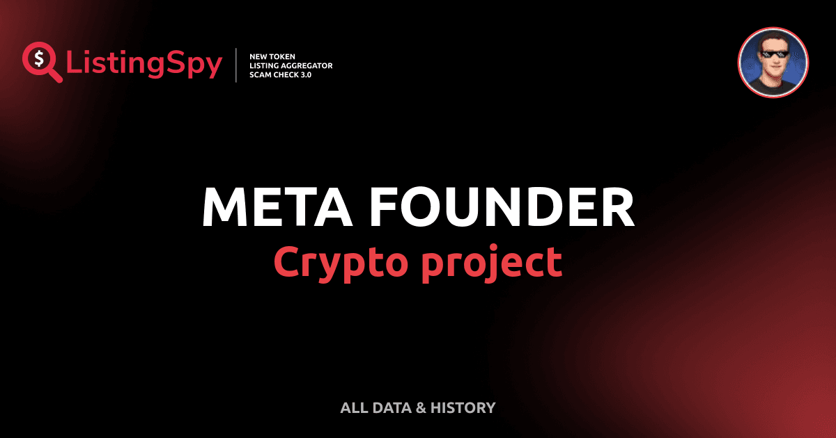 META FOUNDER crypto project: $Zuckerberg token listings, events ...