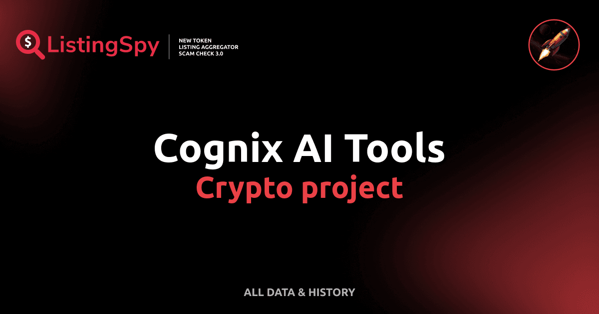 Cognix AI Tools crypto project: COGNIX token listings, events, analysis | ListingSpy