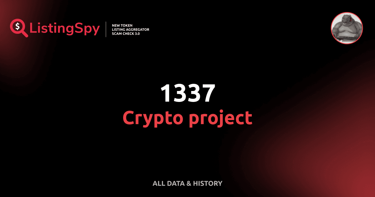 1337 crypto project: 1337 token listings, events, analysis | ListingSpy