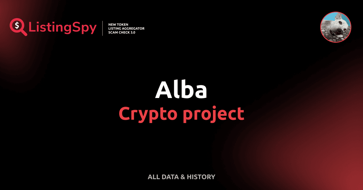 Alba crypto project: alba token listings, events, analysis | ListingSpy