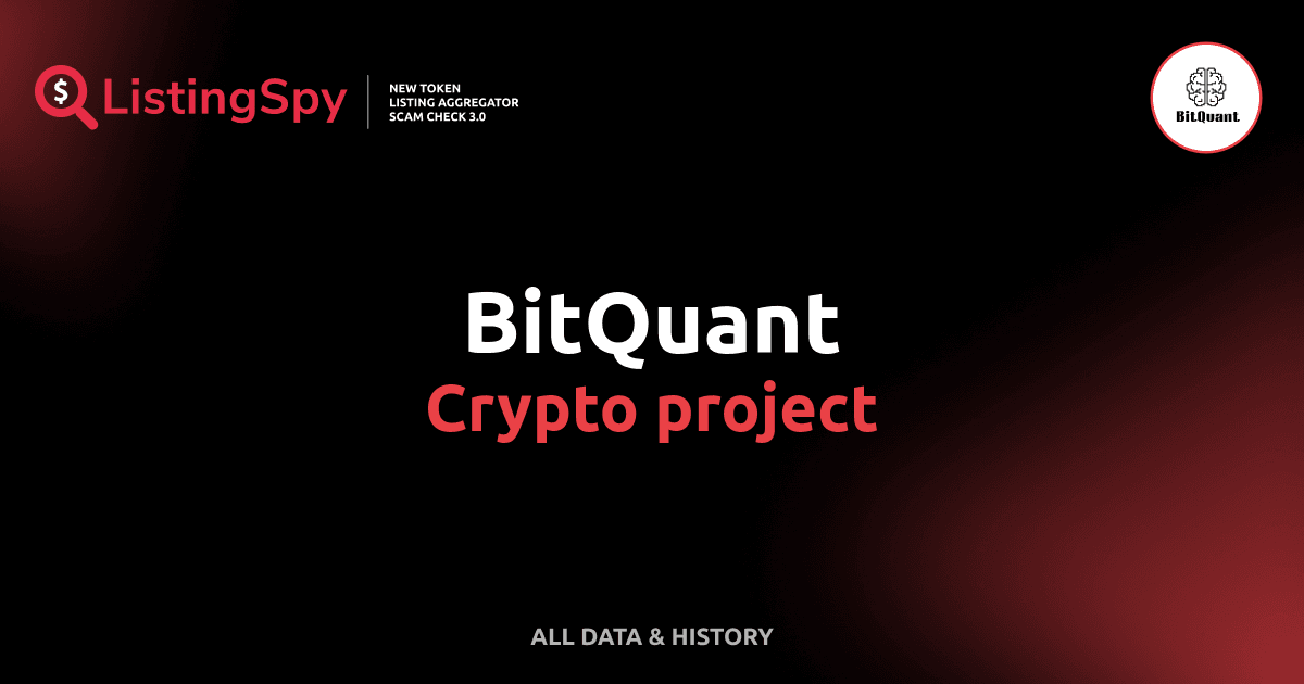 BitQuant crypto project: BitQ token listings, events, analysis | ListingSpy