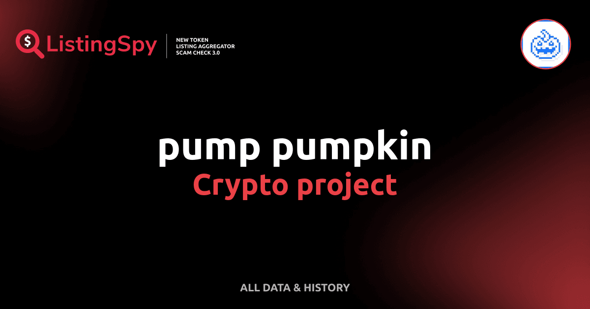 pump pumpkin crypto project: PPA token listings, events, analysis | ListingSpy