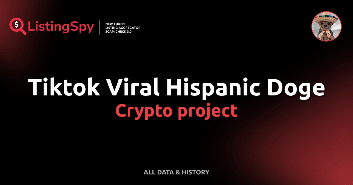 Tiktok Viral Hispanic Doge crypto project: COBY token listings, events, analysis | ListingSpy