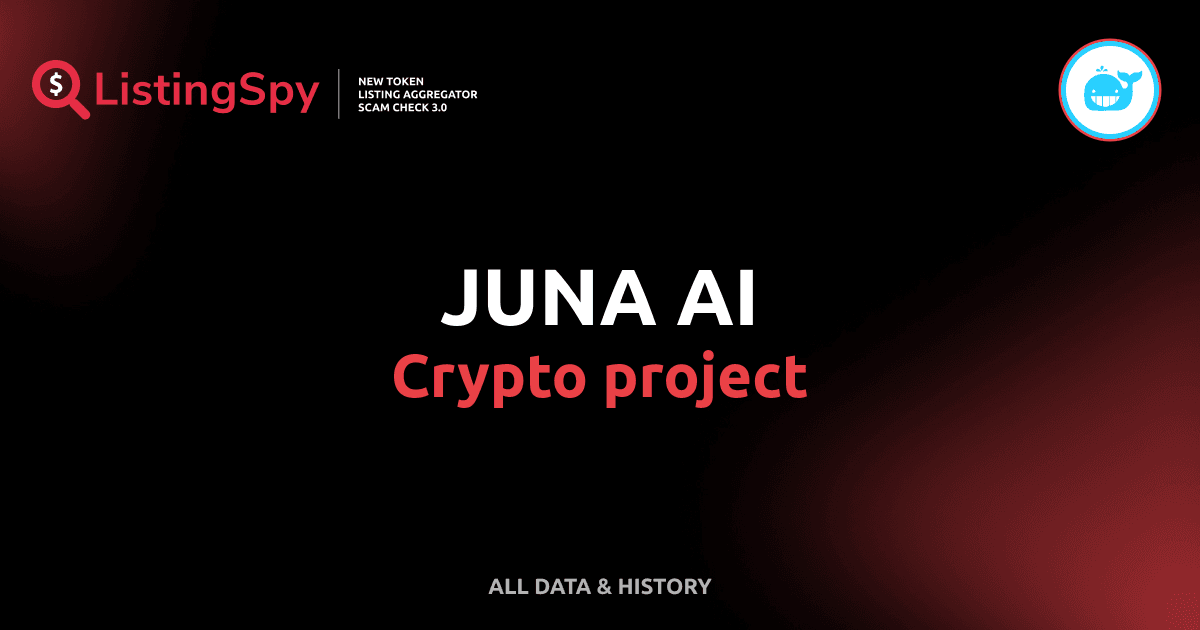 JUNA AI crypto project: JUNA token listings, events, analysis | ListingSpy