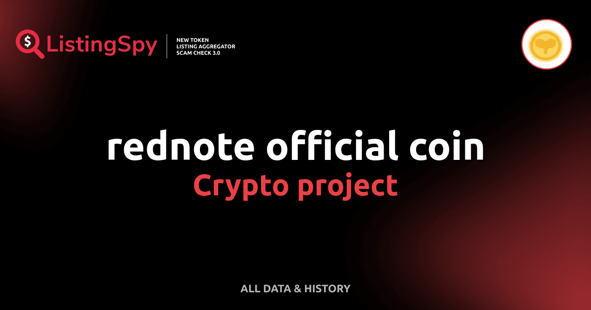 rednote official coin crypto project: 薯币 token listings, events ...