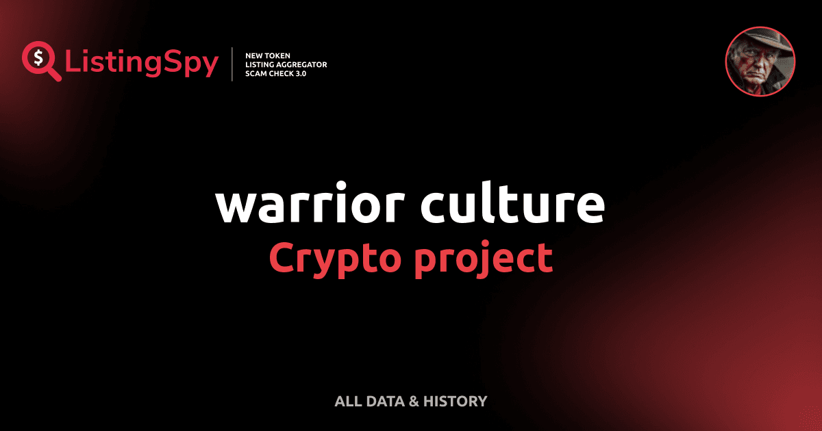 warrior culture crypto project: WC token listings, events, analysis | ListingSpy