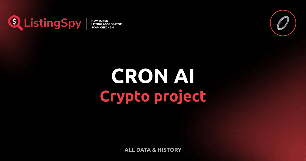 CRON AI crypto project: CRON token listings, events, analysis | ListingSpy
