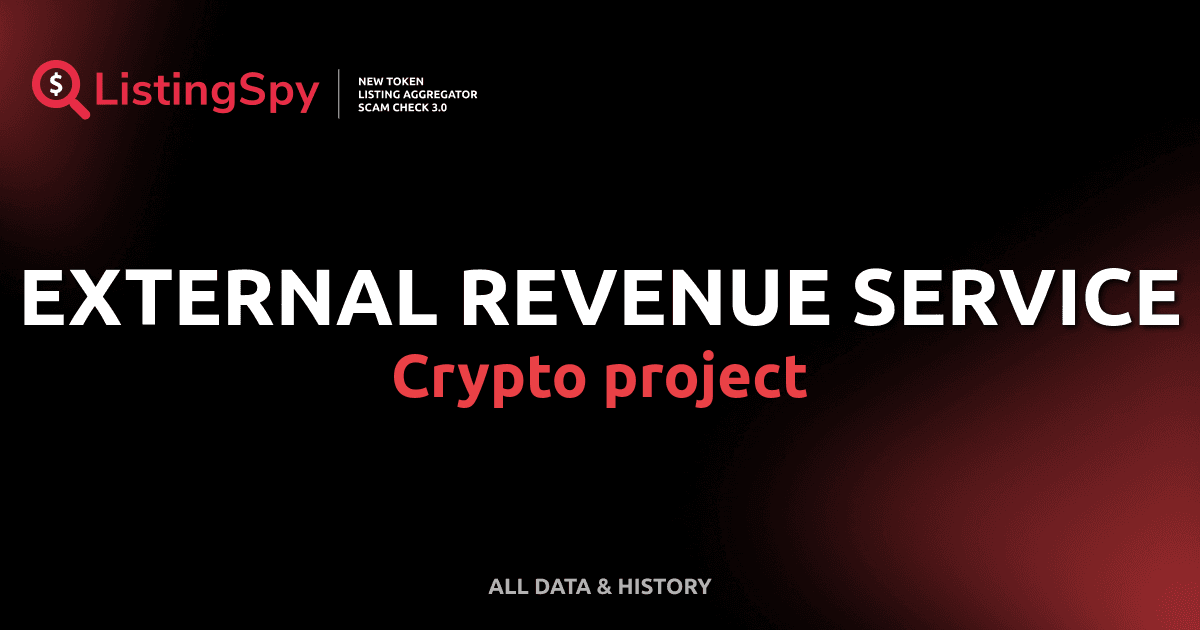 EXTERNAL REVENUE SERVICE crypto project: ERS token listings, events ...