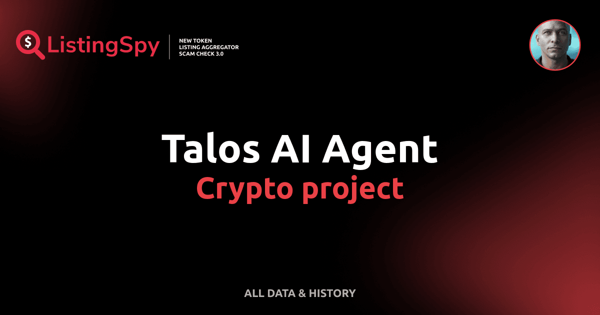 Talos AI Agent crypto project: TALOS token listings, events, analysis | ListingSpy