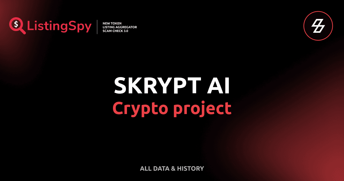 SKRYPT AI crypto project: SKR token listings, events, analysis | ListingSpy