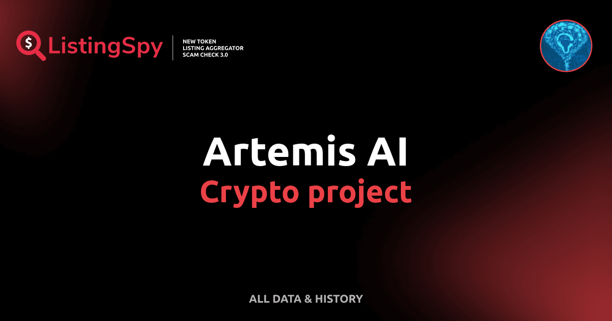 Artemis AI crypto project: ART token listings, events, analysis | ListingSpy